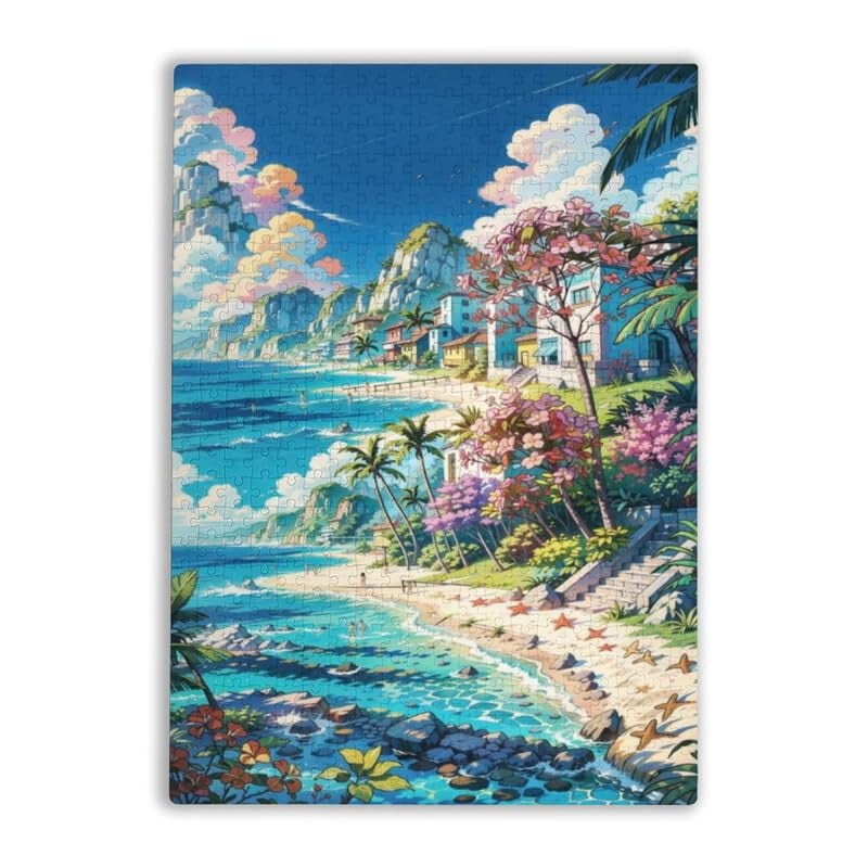 Jigsaw Puzzles 500 Pieces for Adults Summer Seaside Beach Puzzles ...
