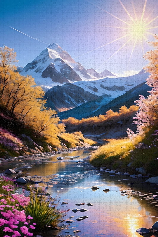 Jigsaw Puzzles 500 Pieces Beautiful Scenery Alpine Serenity Funny ...