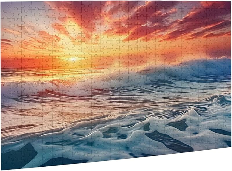 Jigsaw Puzzles 500 Pieces For Adults Families Sunset On The Ocean Wave ...