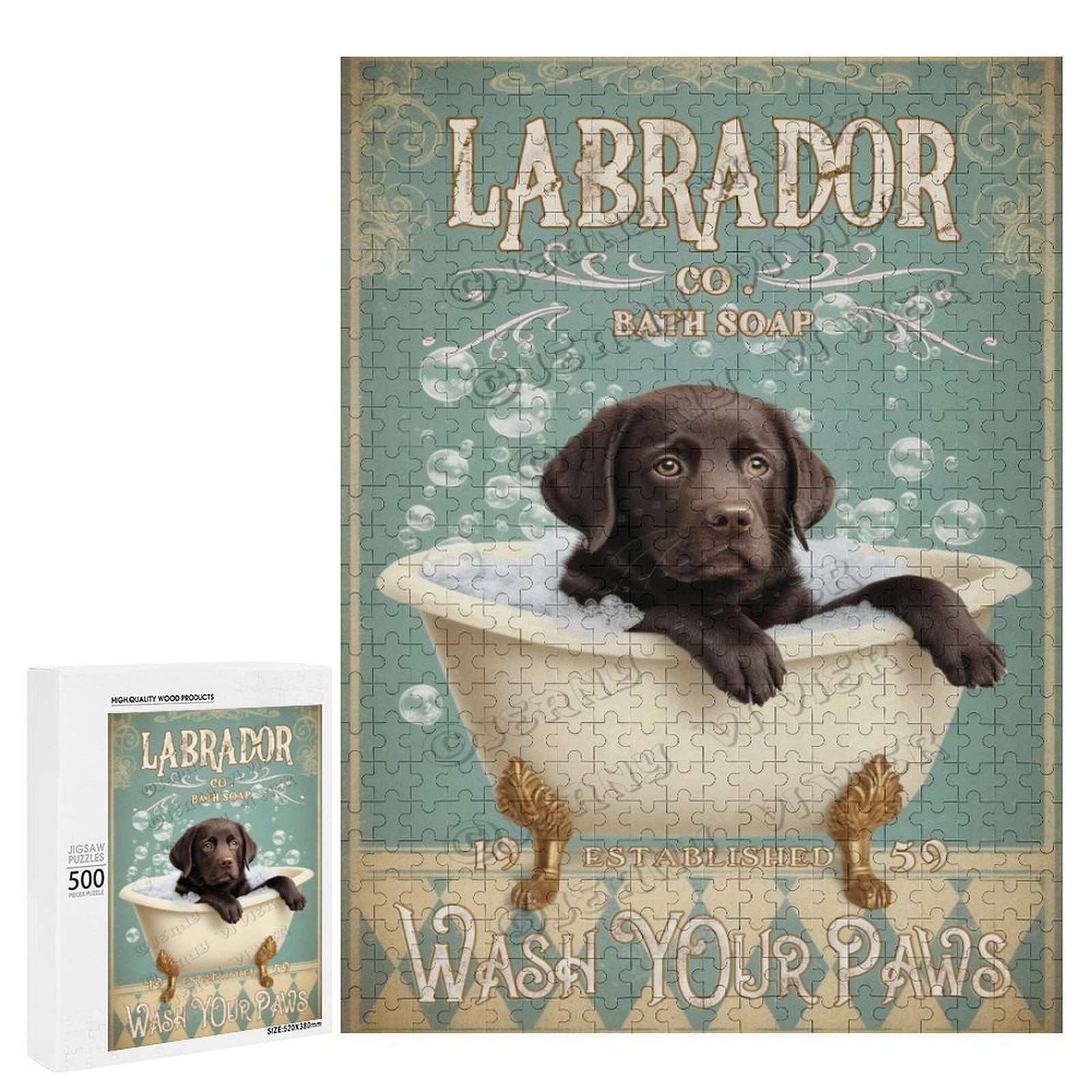 Jigsaw Puzzles 500 Pieces for Adults, Families Labrador Dog ...