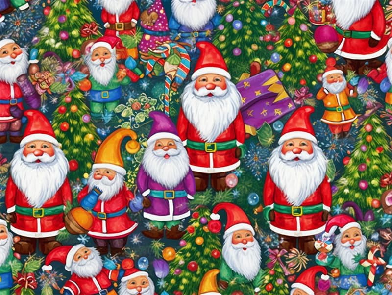 Jigsaw Puzzles 500 Pieces for Adults Holiday Santa Claus Christmas Doll ...