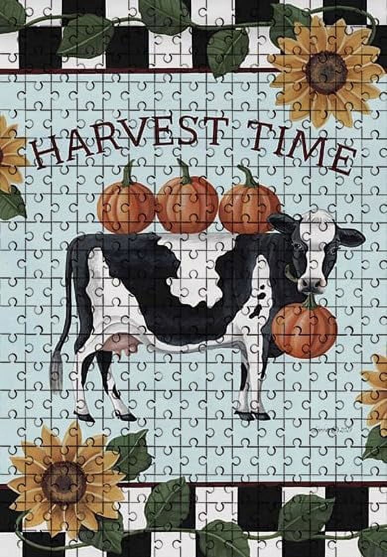 Jigsaw Puzzles for Adults 1000 Pieces Harvest Time Cow Wooden Puzzle ...
