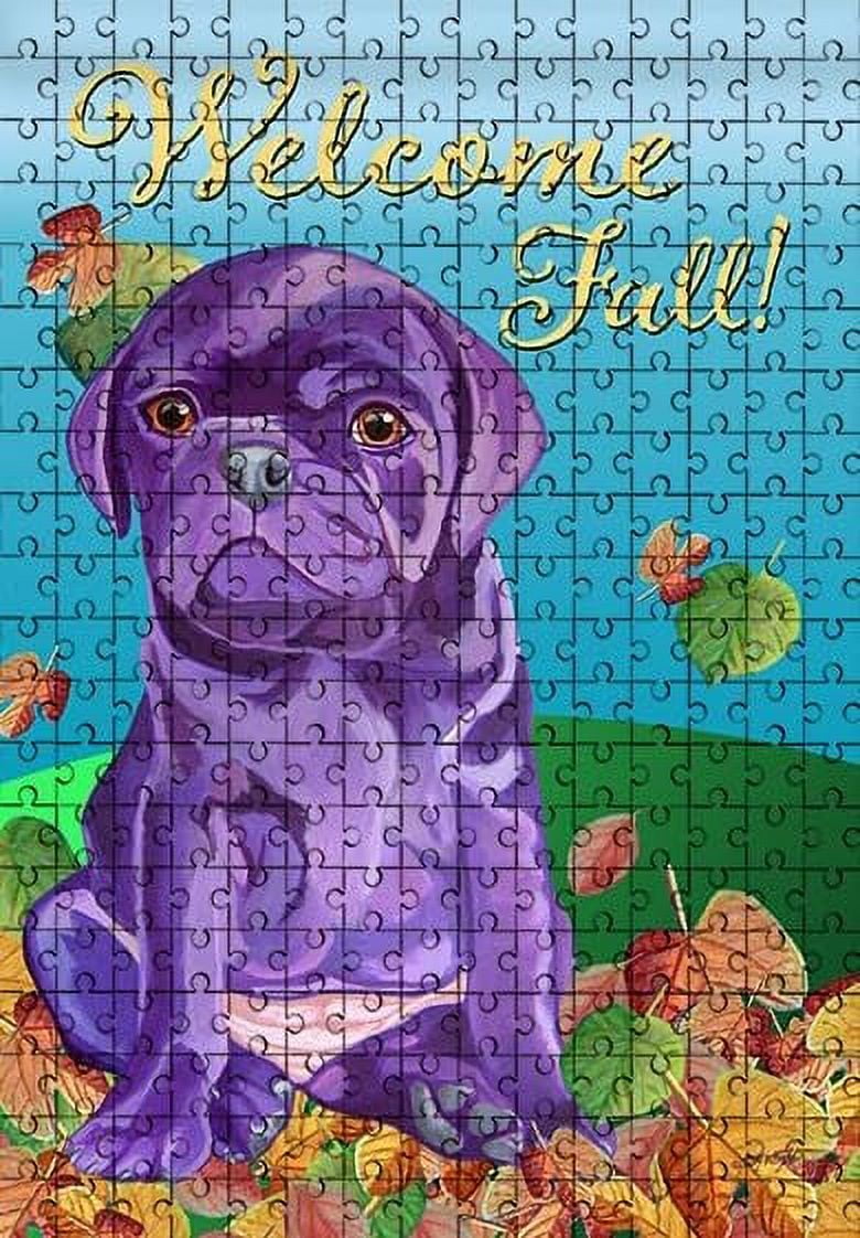 Jigsaw Puzzles for Adults 1000 Pieces Let It Be Fall Pug Wooden Puzzle ...