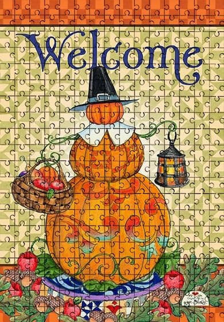 Jigsaw Puzzles for Adults 1000 Pieces Pumpkin Pilgrim Wooden Puzzle ...