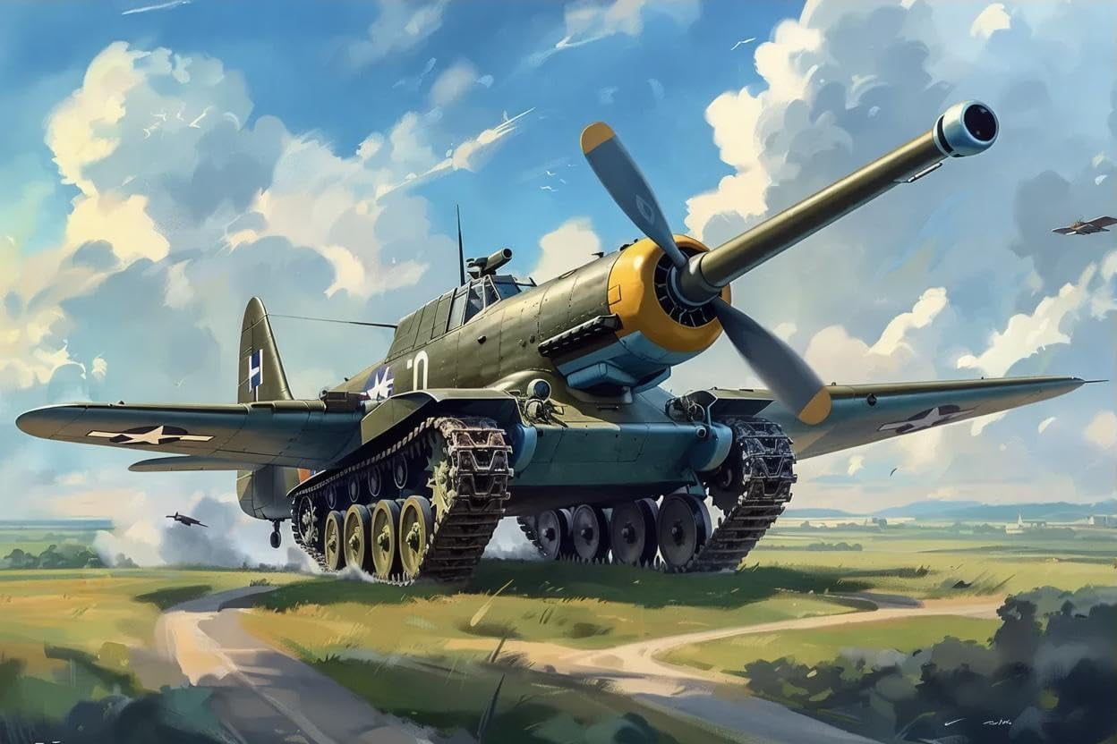 Jigsaw Puzzles for Adults 300 Pieces World War II Aircraft Tank Anime ...