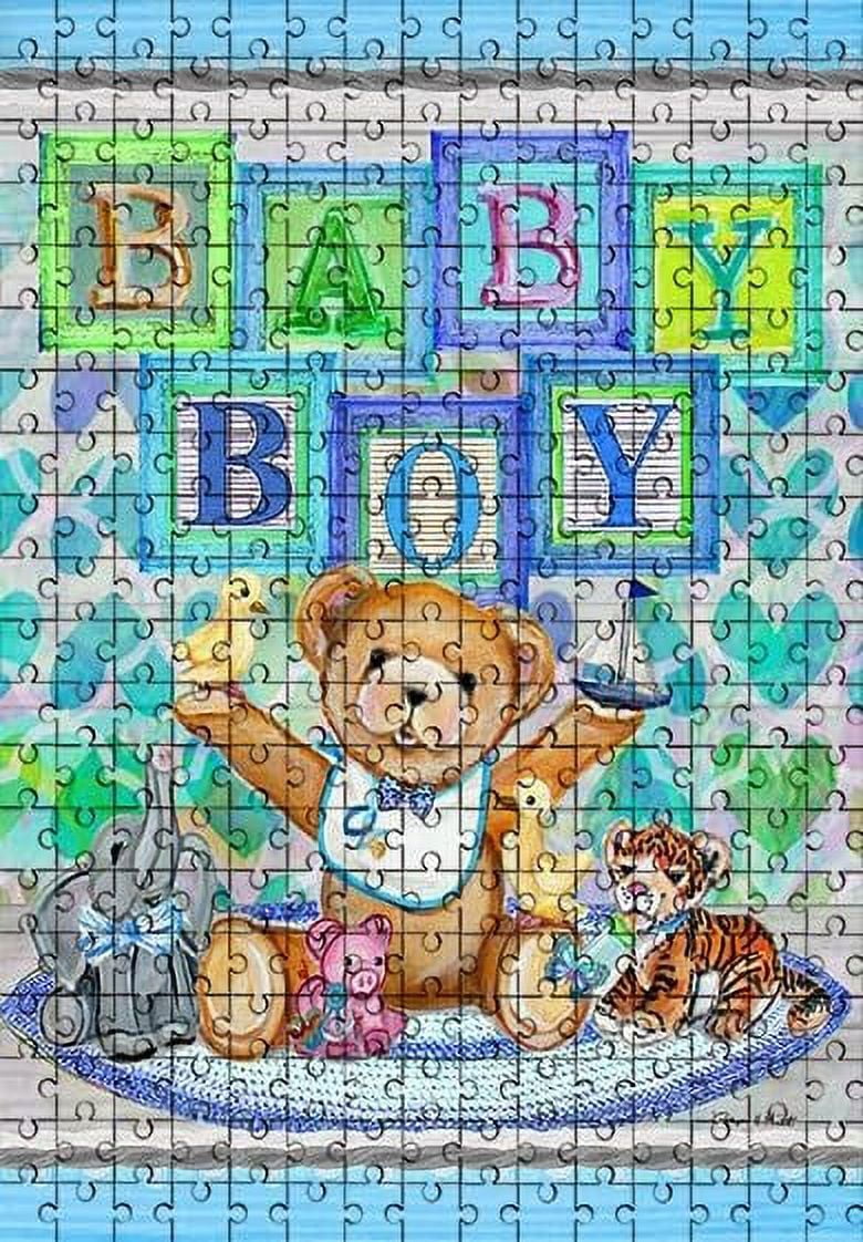 Jigsaw Puzzles for Adults 300 Pieces Yeah! New Baby Boy! Wooden Puzzle ...