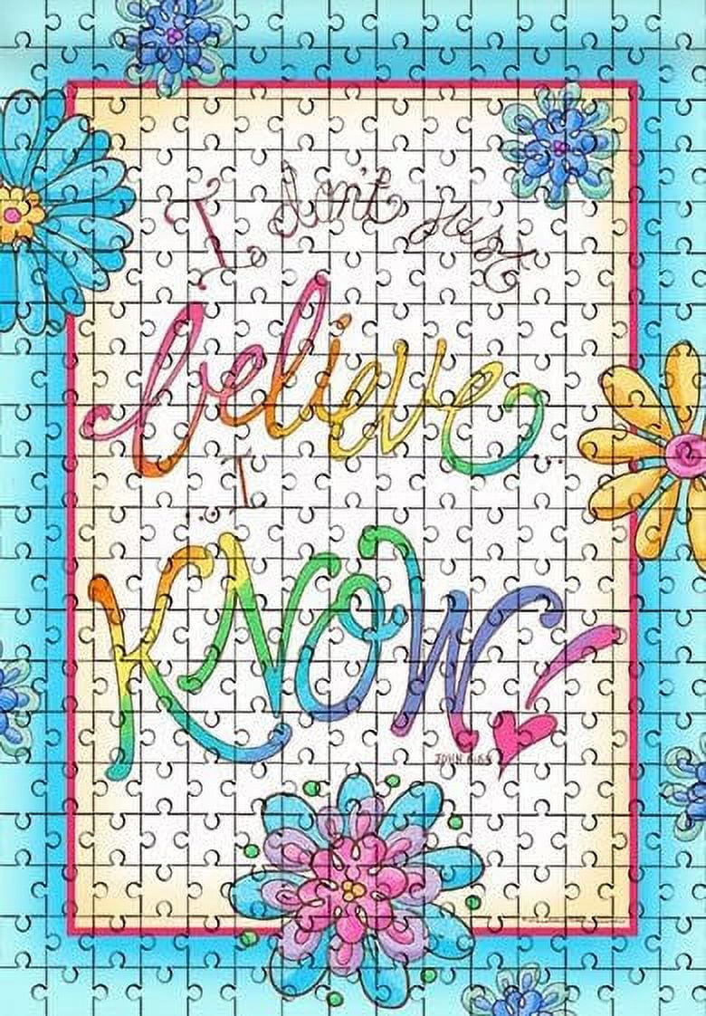 Jigsaw Puzzles for Adults 500 Pieces Don’t Just Believe, I Know Wooden ...