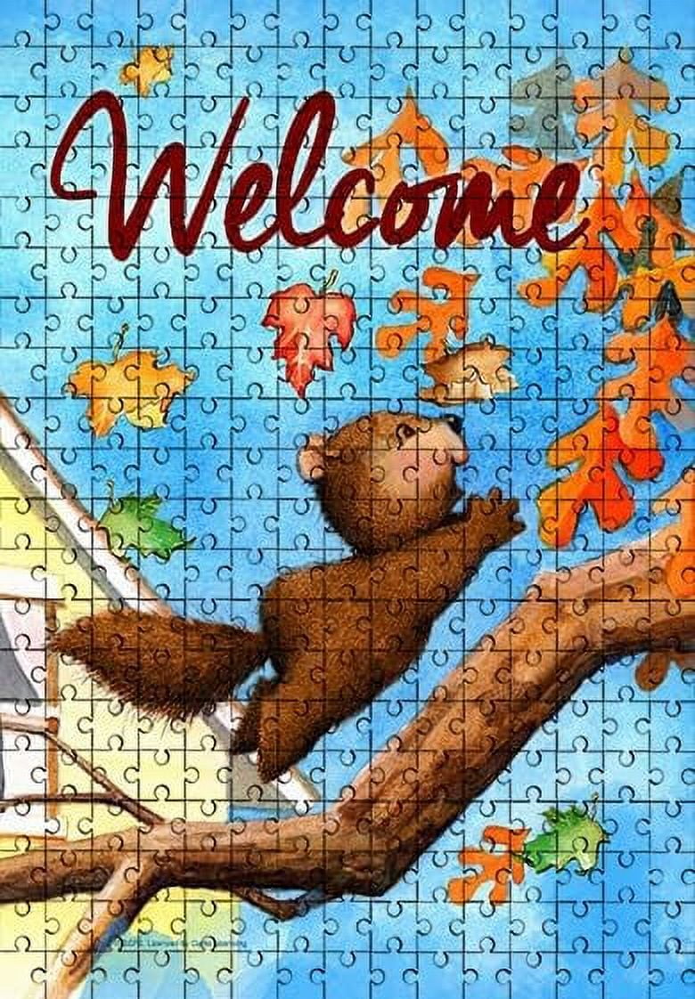 Jigsaw Puzzles for Adults 500 Pieces Excited Fall Squirrel Wooden ...