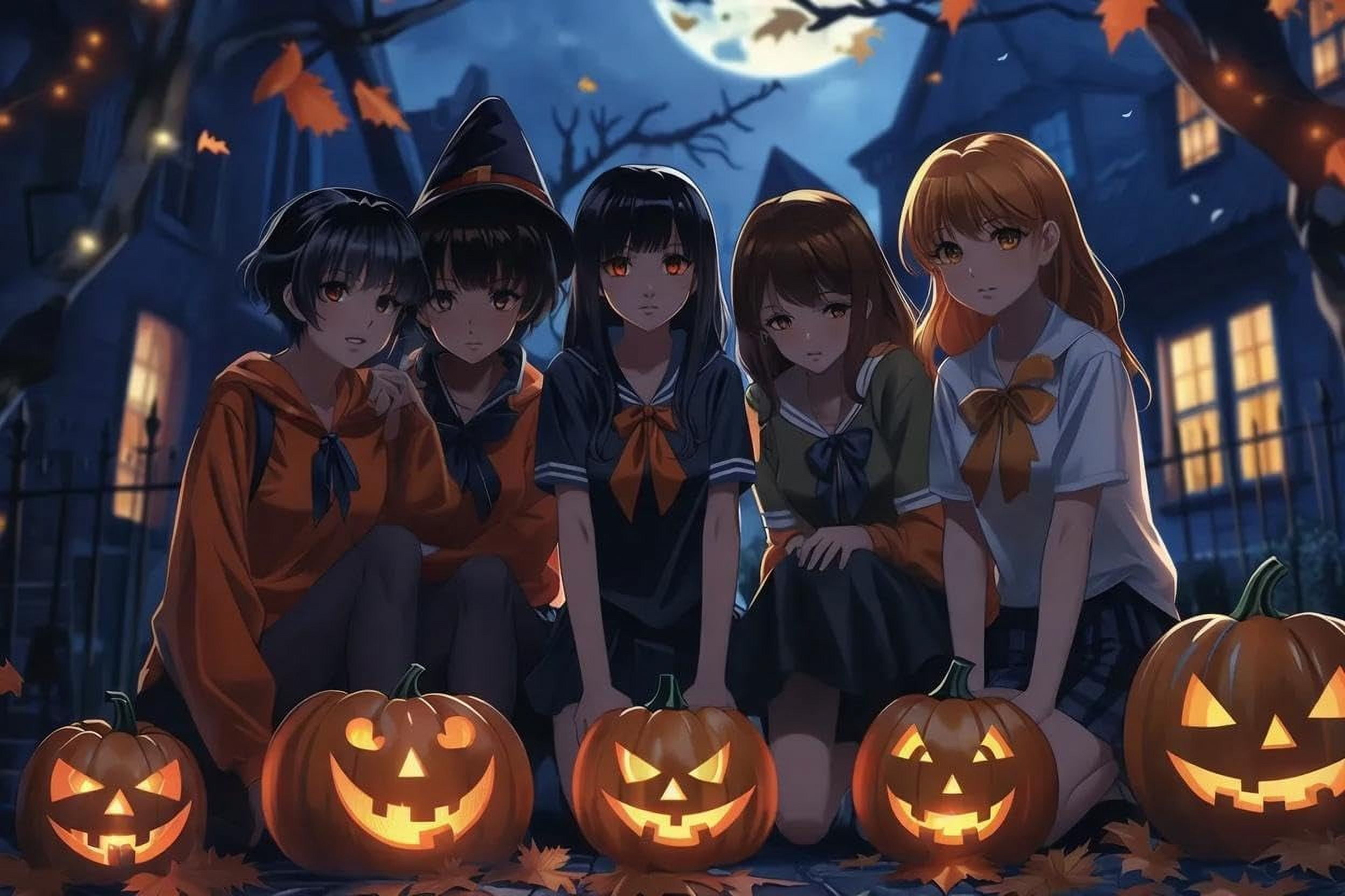 Jigsaw Puzzles for Adults 500 Pieces Friends Halloween Horror Anime Art ...