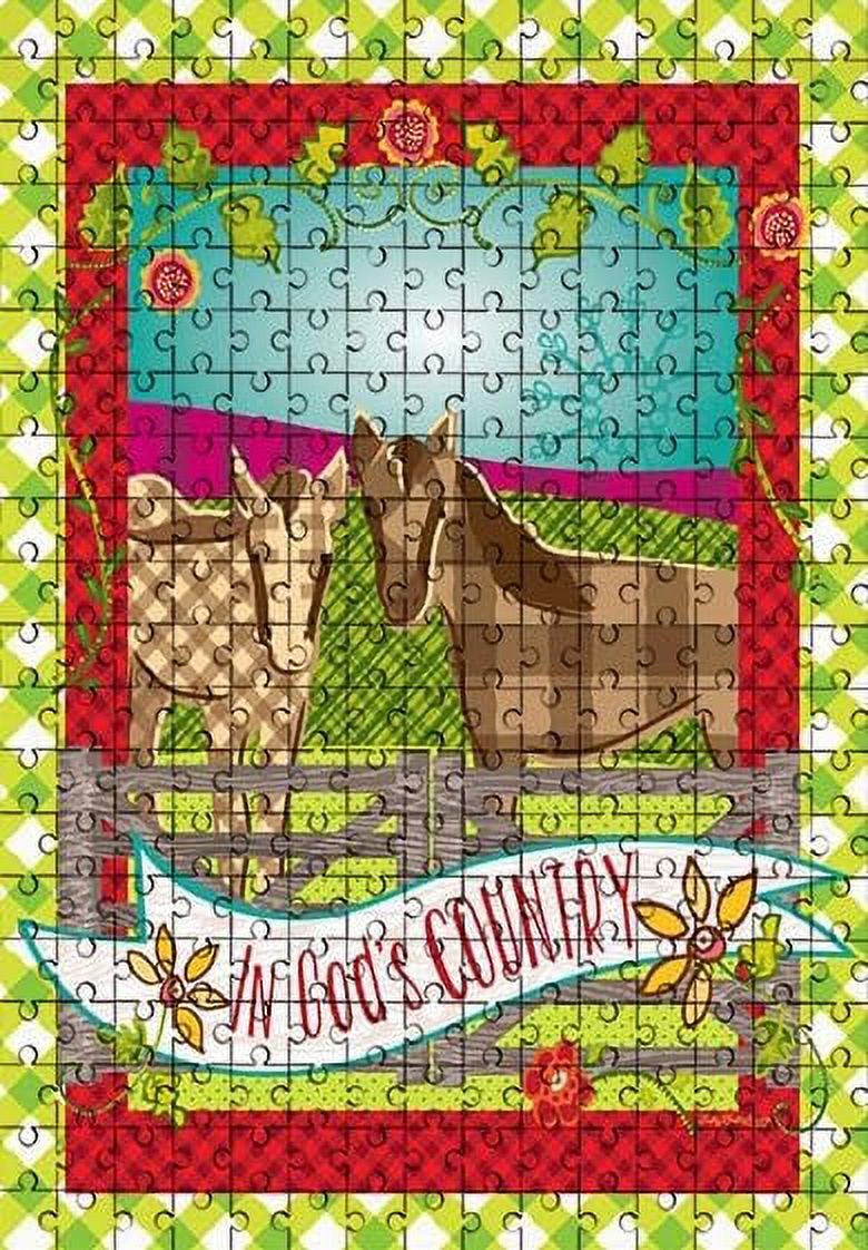 Jigsaw Puzzles for Adults 500 Pieces in God’s Country Horses Wooden ...