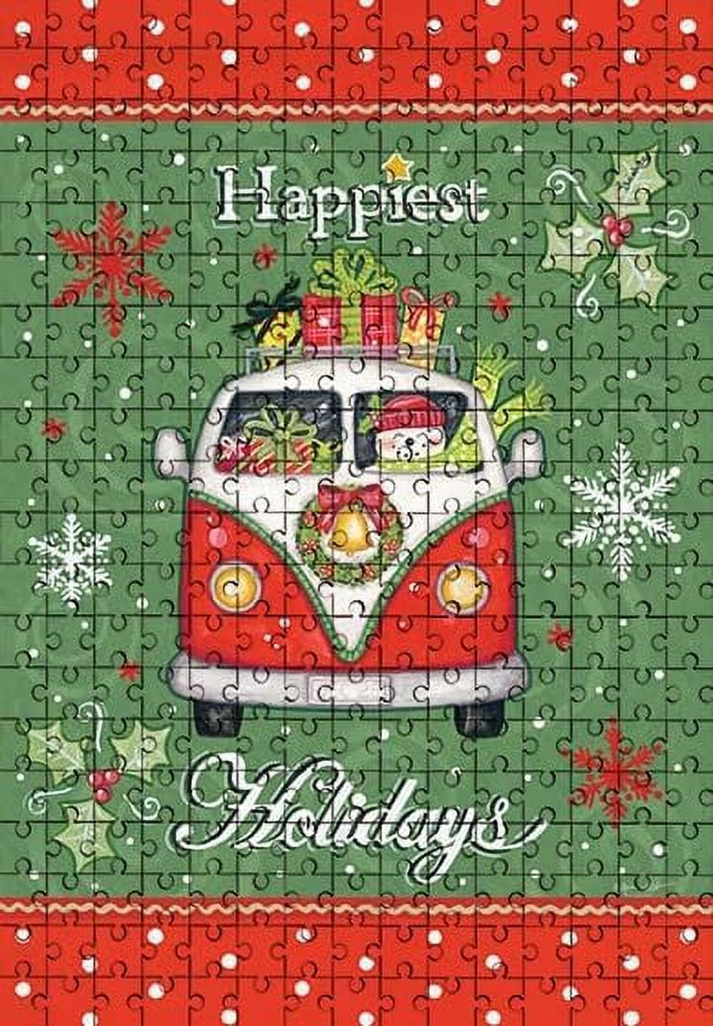 Jigsaw Puzzles For Adults 500 Pieces Happiest Holidays Camper Van Wooden Puzzle Environmentally