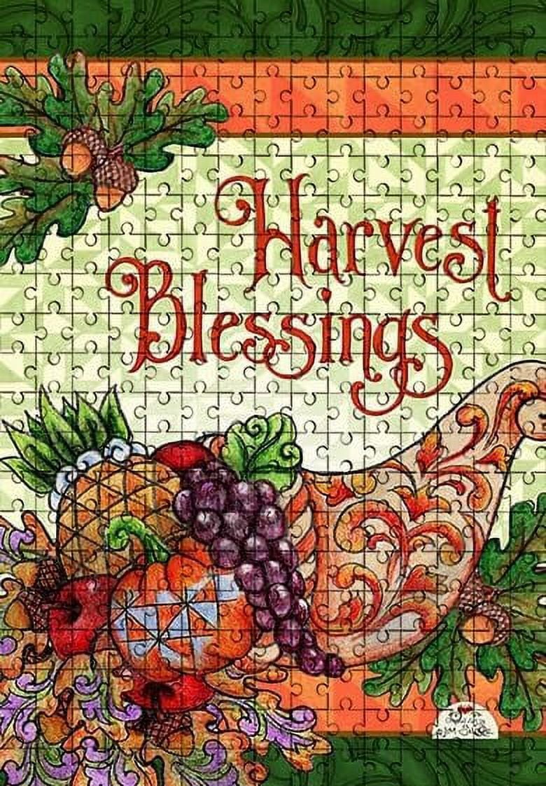 Jigsaw Puzzles for Adults 500 Pieces Harvest Blessings Cornucopia ...