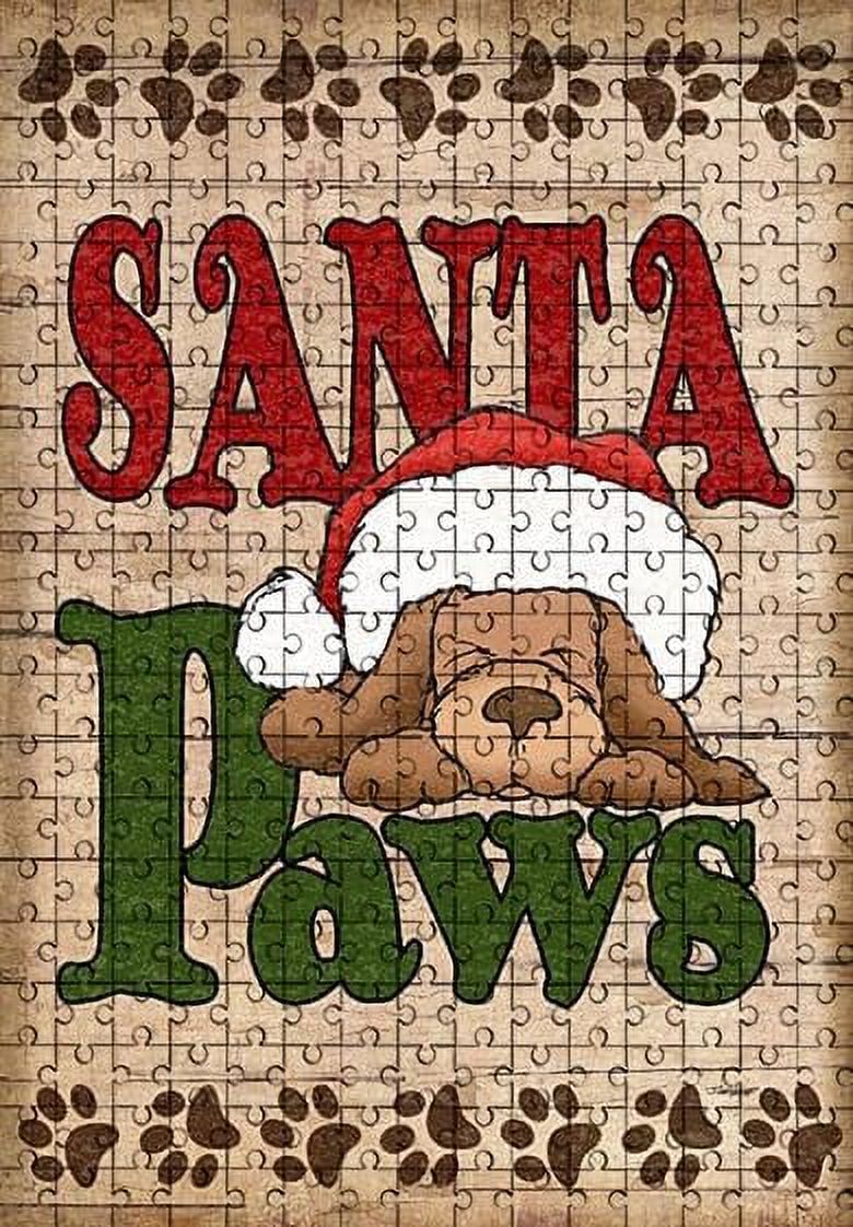 Jigsaw Puzzles for Adults 500 Pieces Santa Paws Wooden Puzzle ...