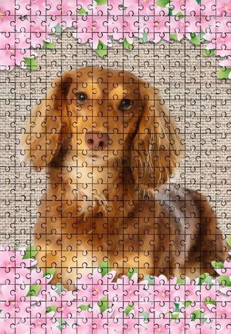 Jigsaw Puzzles for Adults 500 Pieces Spring Flowers Brown Long Haired ...