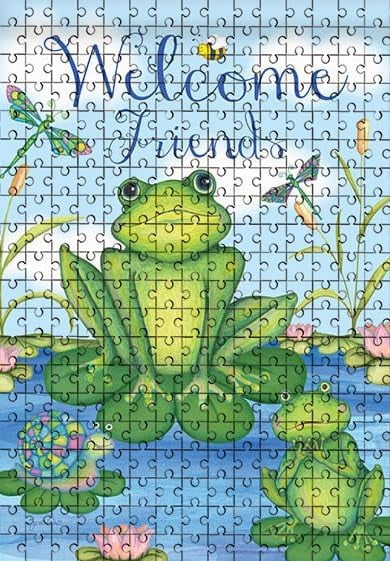 Jigsaw Puzzles for Adults 500 Pieces Welcome Friends Frogs & Snail ...