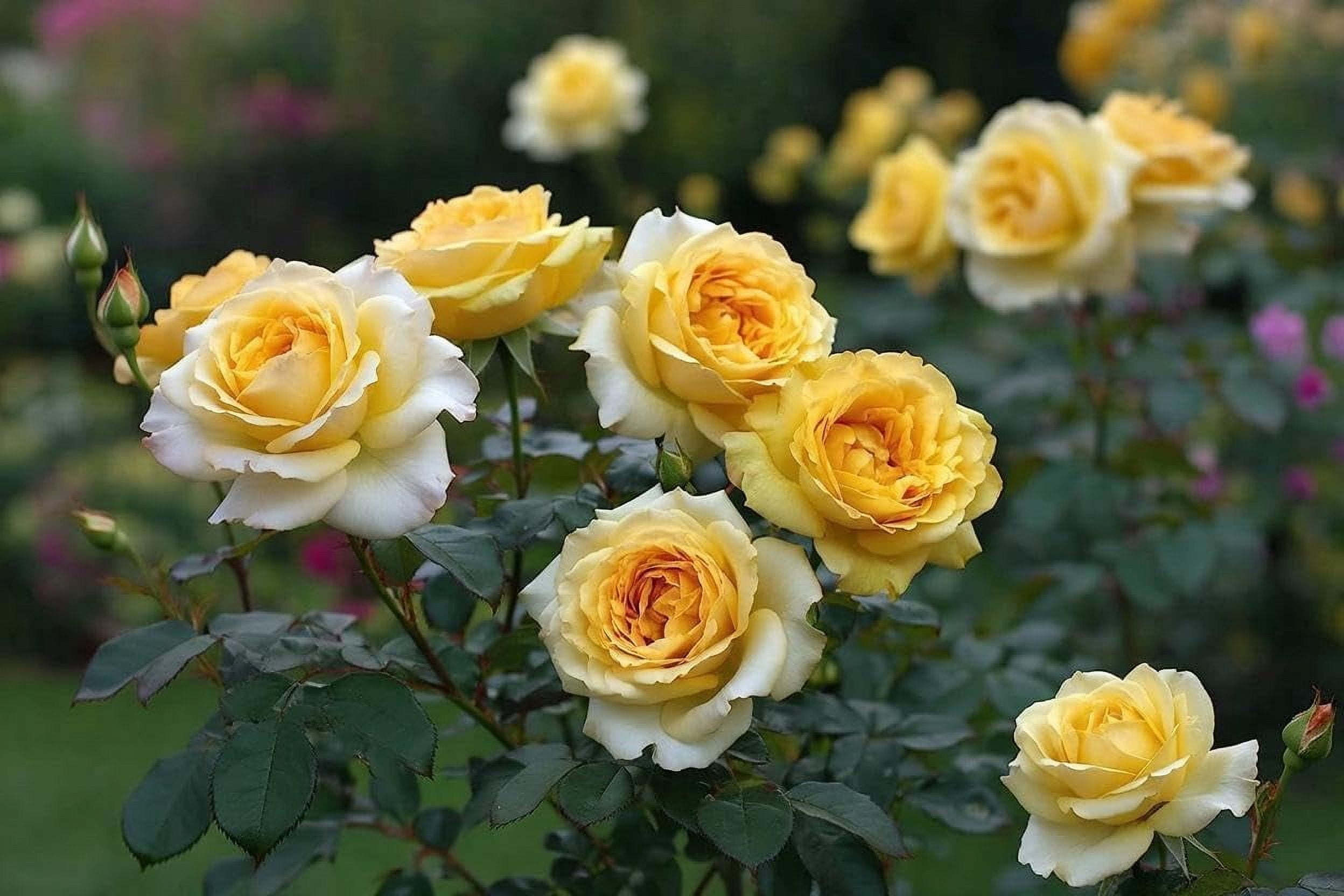 Jigsaw Puzzles for Adults 500 Pieces Yellow Roses Garden Puzzle Art ...