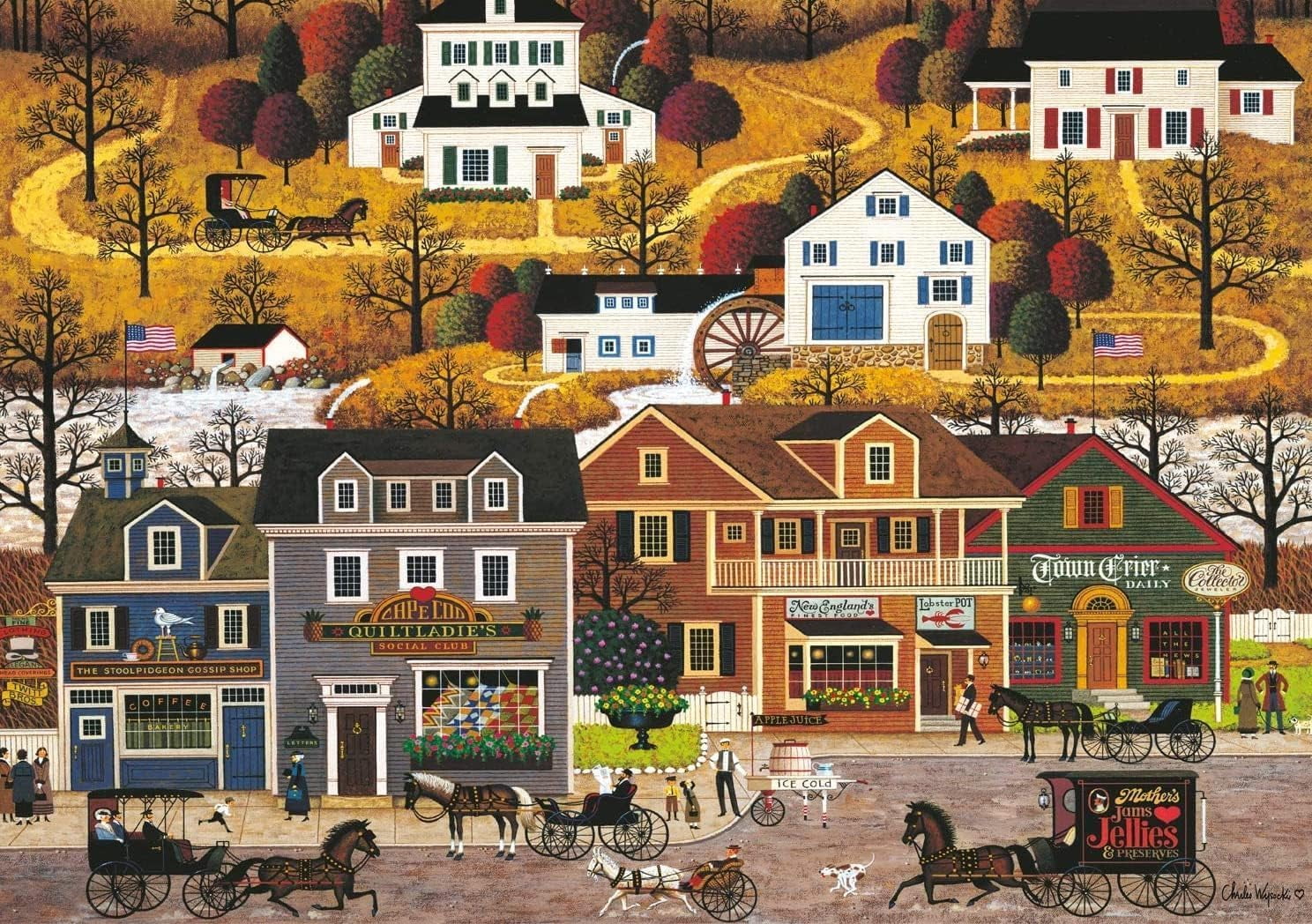 Jigsaw Puzzles Charles Wysocki - Hawkriver Hollow - 1000 Piece Jigsaw ...