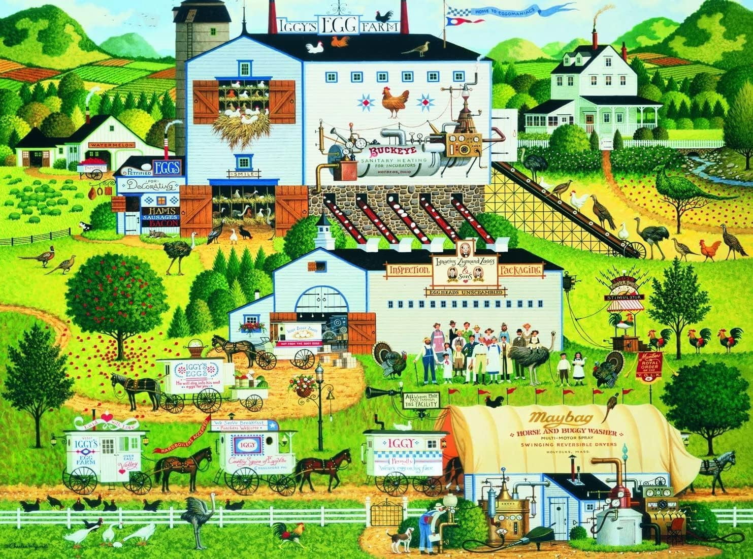 Jigsaw Puzzles Charles-Wysocki Sunny Side Up - Family Landscape 1000 ...