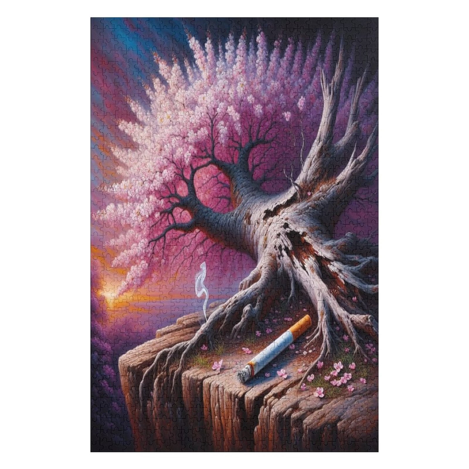 Jigsaw Puzzles Cherry Blossom Landscape Jigsaw Puzzles with Poster ...