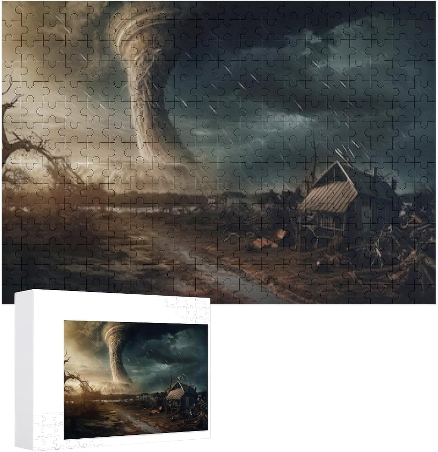 Jigsaw Puzzles Cyclone Vs Tornado In The Style Of Surreal Landscape ...