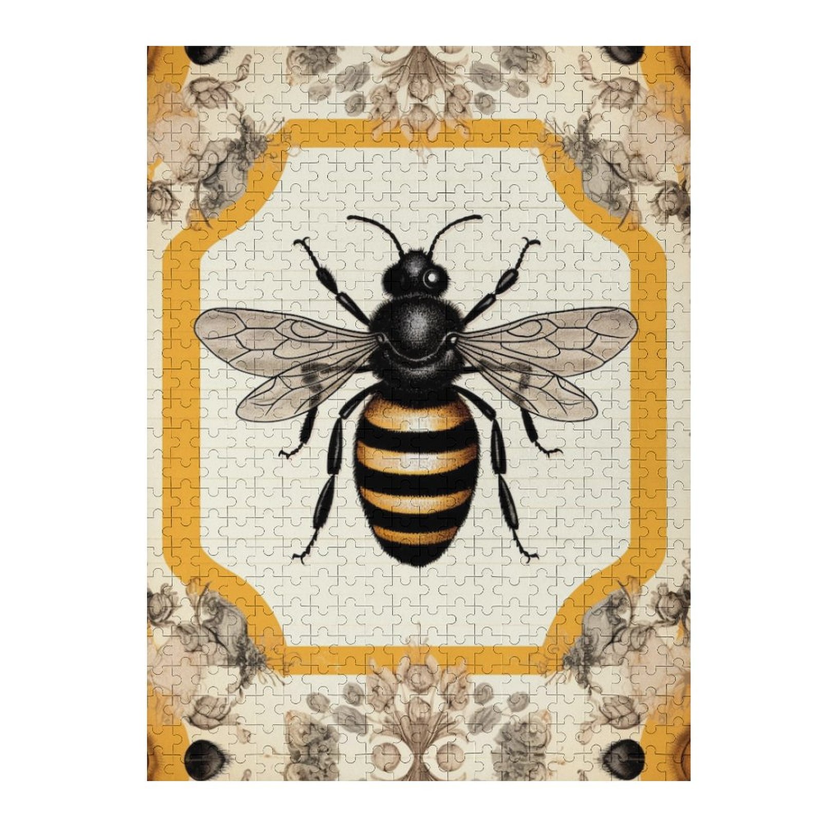Jigsaw Puzzles - Detailed Illustration of A Bee in The Center with An ...