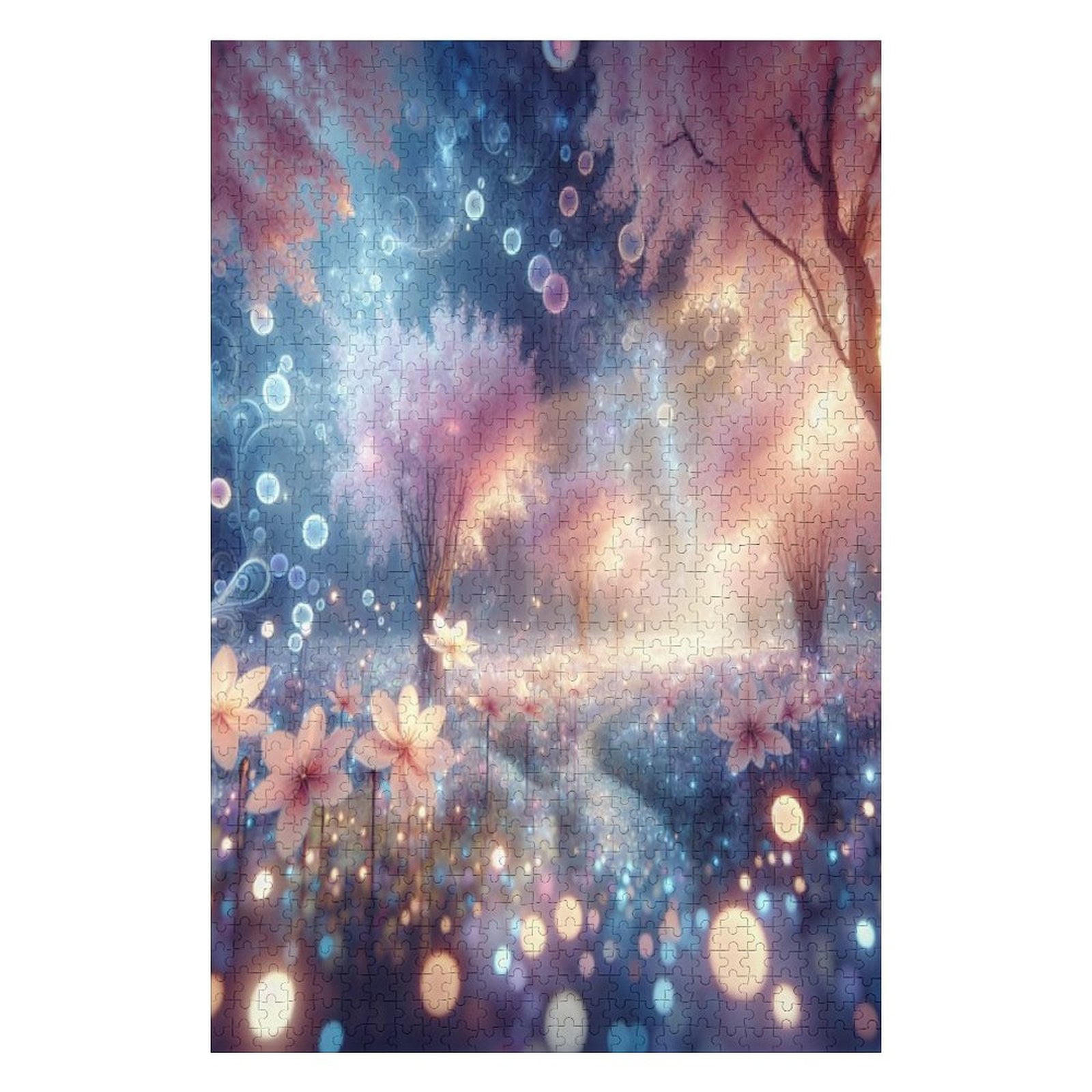 Jigsaw Puzzles Enchanting Mystical Forest With Glowing Flowers And Orbs ...