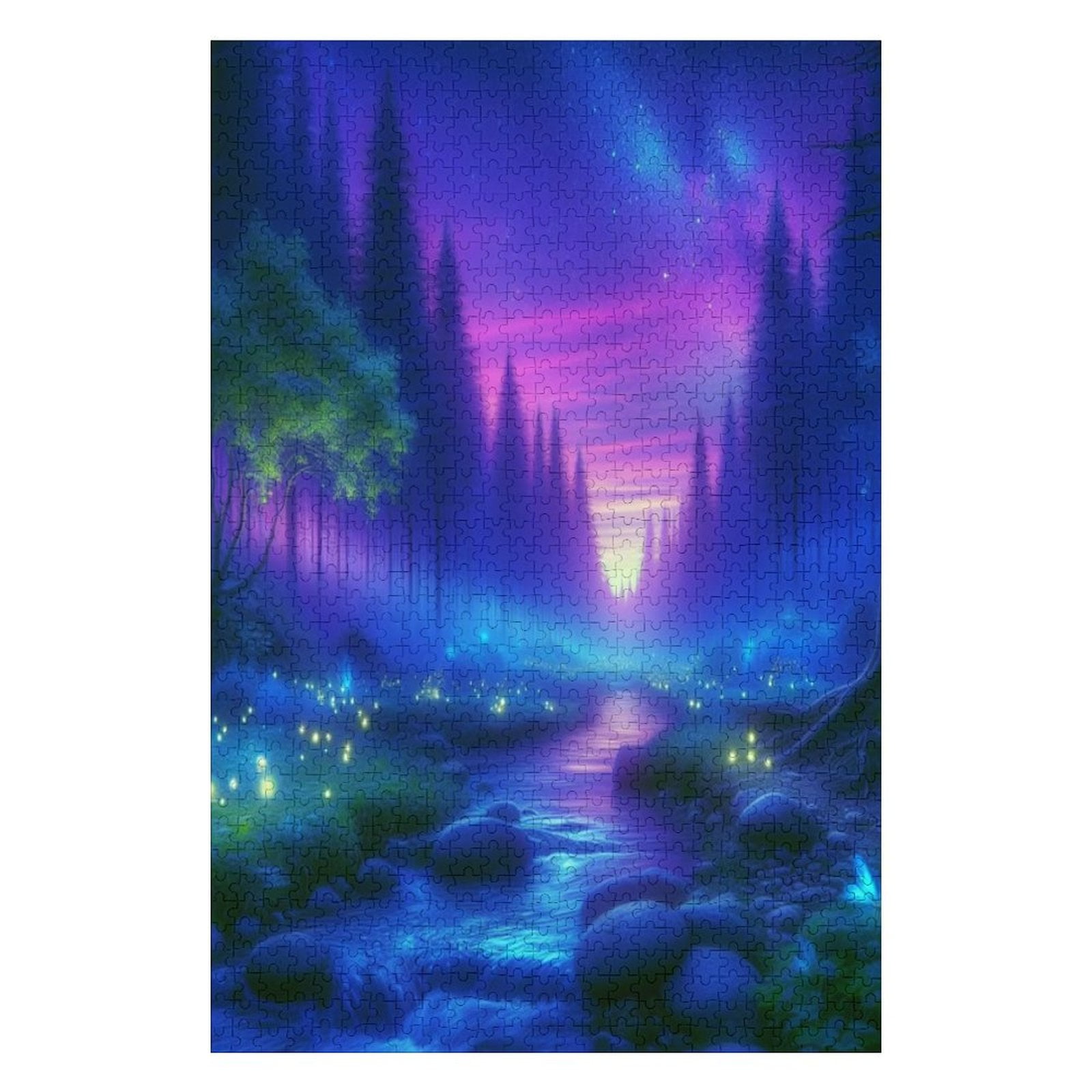 Jigsaw Puzzles Enchanting Twilight In Mystical Forest Wooden Puzzle For ...