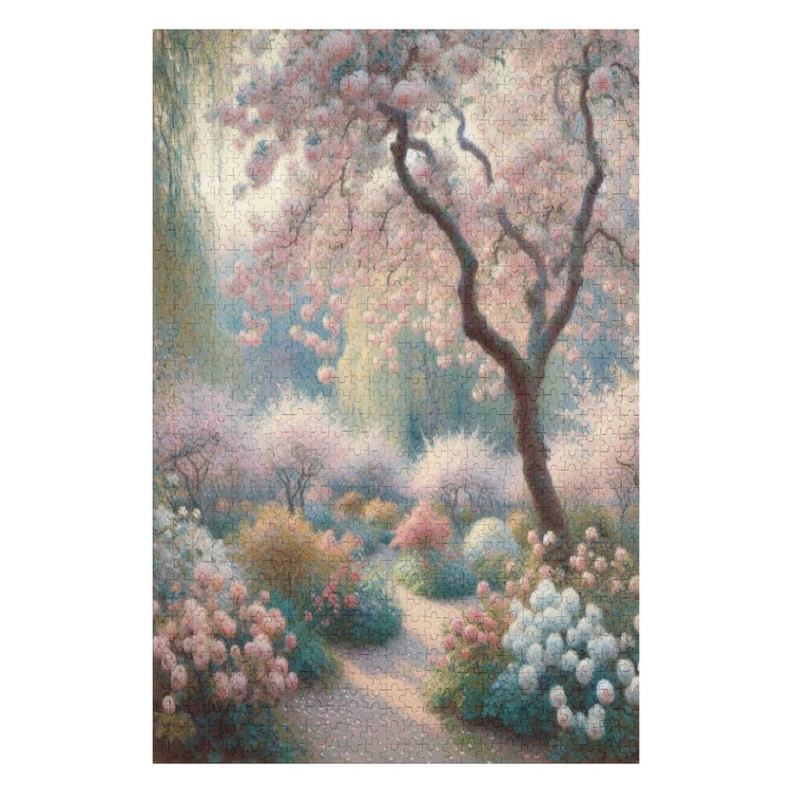Jigsaw Puzzles Explore The Tranquility Cherry Blossom Garden Puzzle For ...