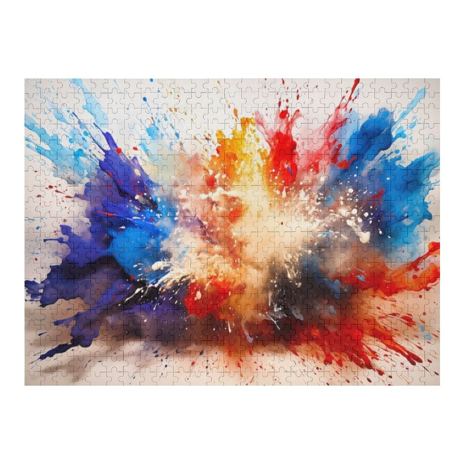 Jigsaw Puzzles - Explosion of Vibrant Paint Colors Creating A Dynamic ...