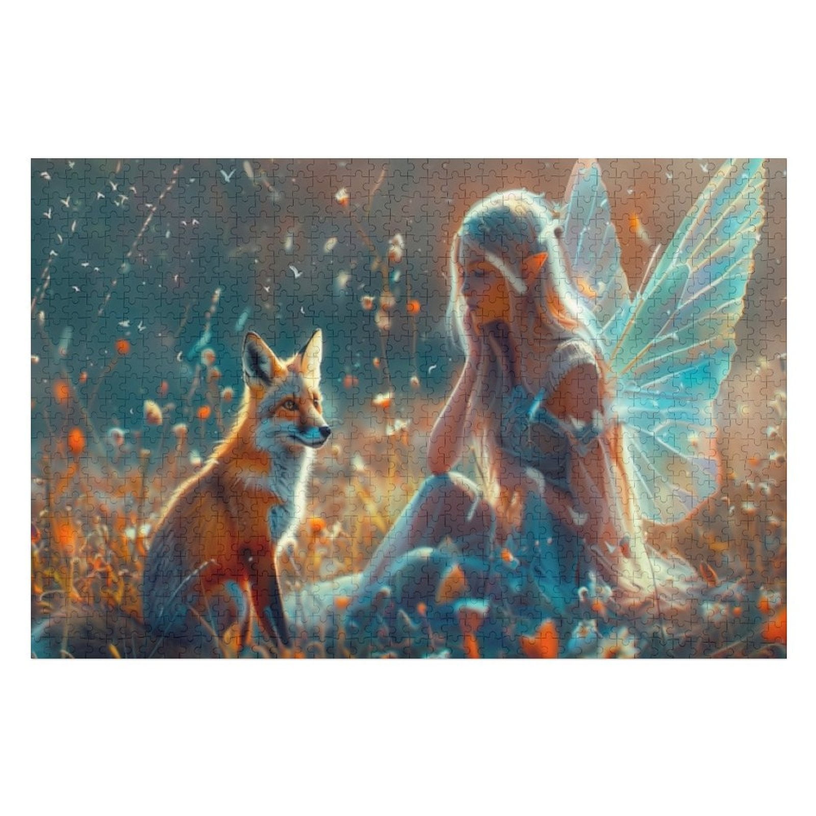 Jigsaw Puzzles - A Fairy with Shining Wings Sitting in A Field ...