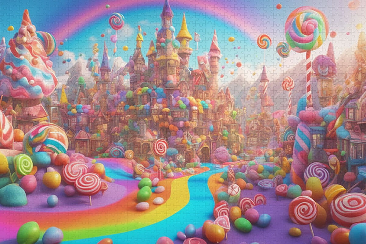 Jigsaw Puzzles For Adults 1000 Piece Fantasy Candy Land Adult - Walmart.com