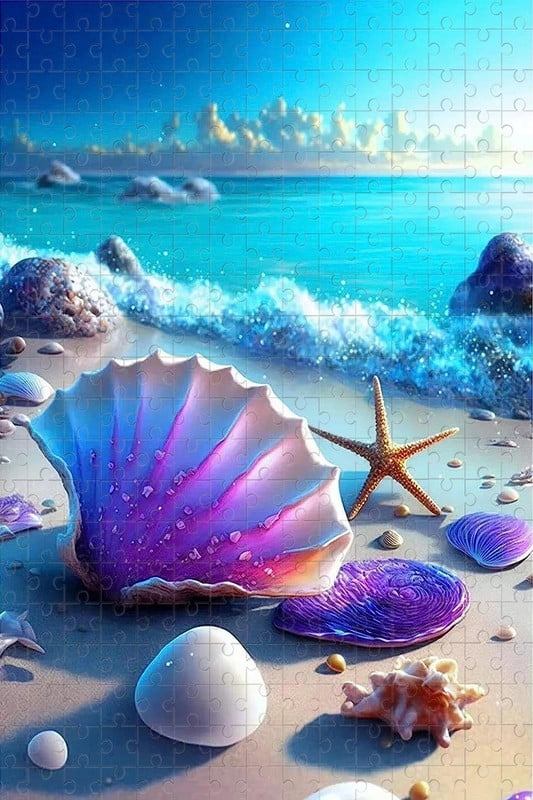 Jigsaw Puzzle 1000 Pieces Puzzles For Learning Ocean Beach Starfish ...