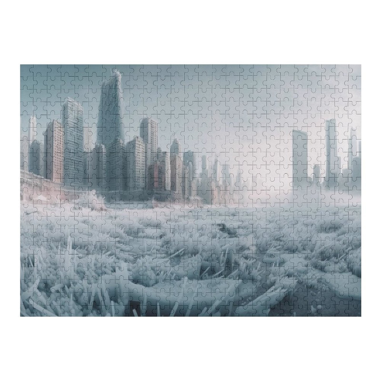 Jigsaw Puzzles - Futuristic Cityscape Surrounded by Icy Terrain ...