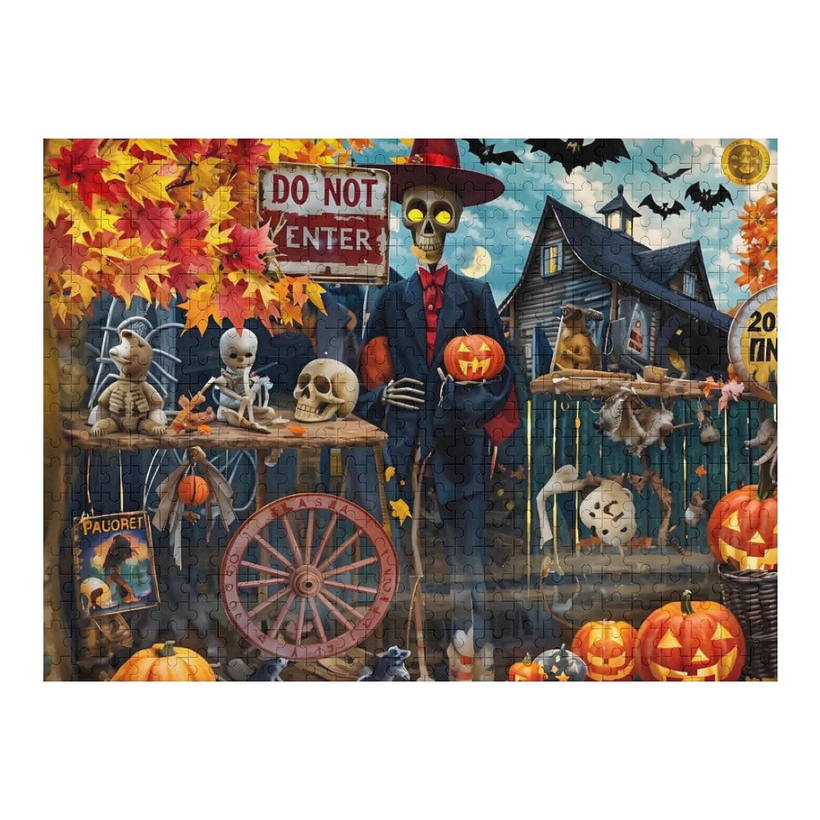 Jigsaw Puzzles - Halloween - Themed Decorations Including Skeletons And ...
