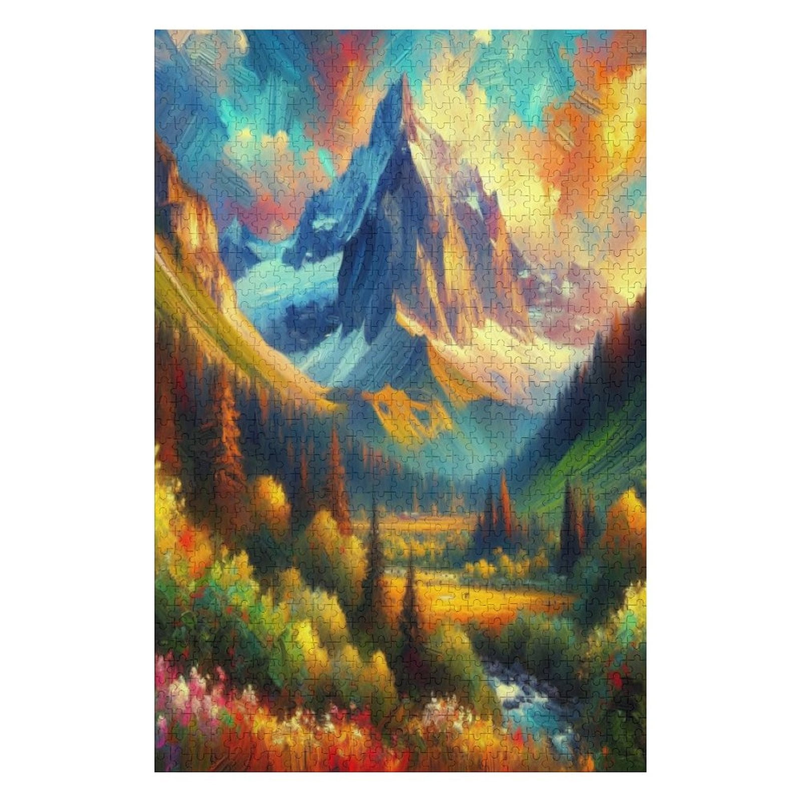 Jigsaw Puzzles Impressionist Landscape Painting 1000 Piece Wooden ...