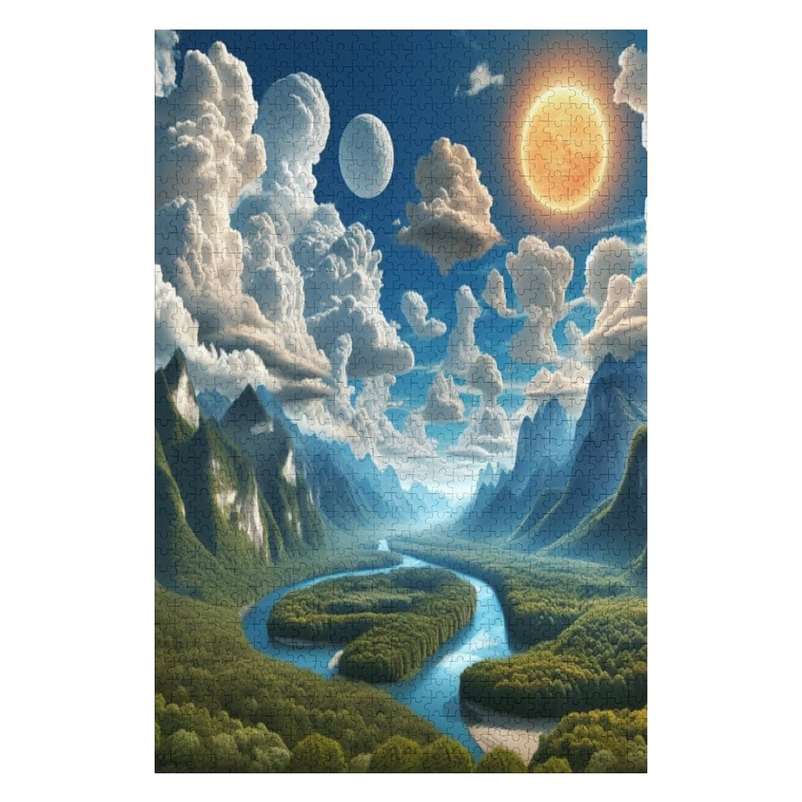 Jigsaw Puzzles Majestic Mountain Landscape With Tranquil River 500 ...