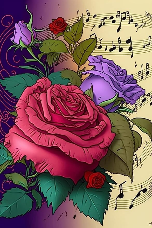Jigsaw Puzzles Red Rose and Purple Rose Notes 500 Piece Jigsaw Puzzle ...