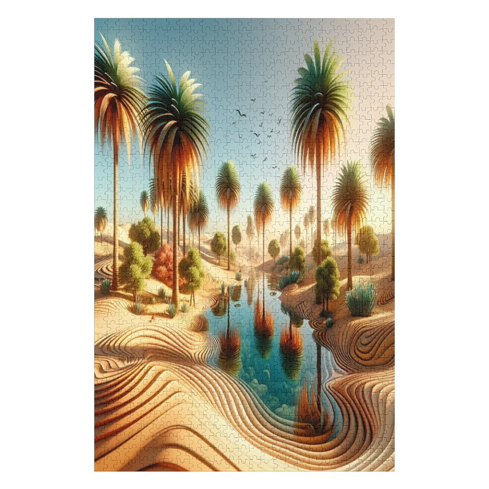 Jigsaw Puzzles Serene Desert Oasis Jigsaw Puzzles Holiday Puzzles For ...