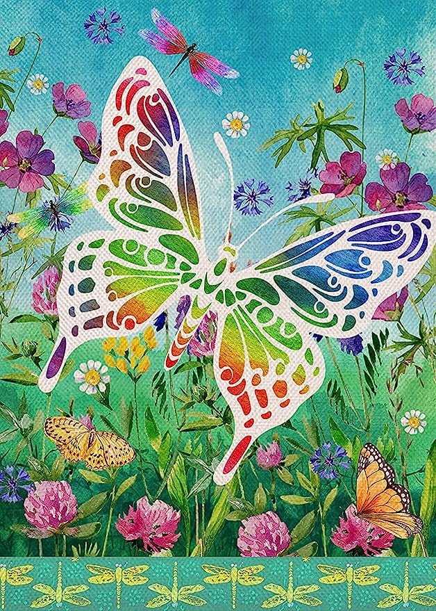 Jigsaw Puzzles Spring Summer Butterfly Dragonfly Daisy Flower Farmhouse ...