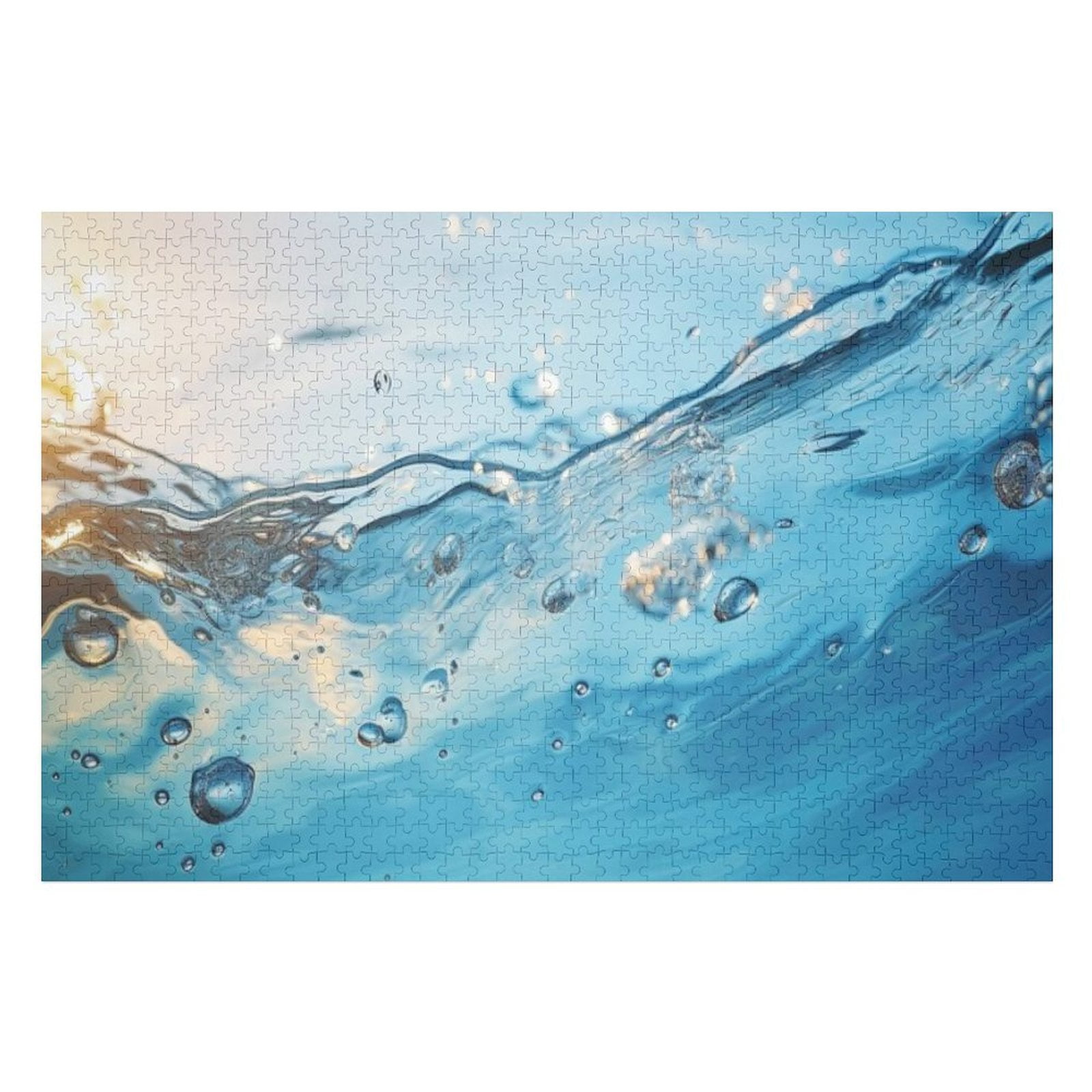 Jigsaw Puzzles - Sunlit, Rippling Water Surface with Bubbles ...