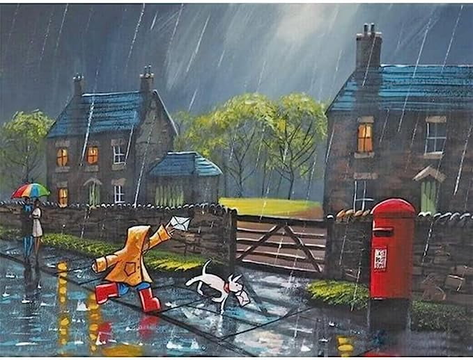 Jigsaw Puzzles The Children were Playing in The Rain 500 Piece Jigsaw ...