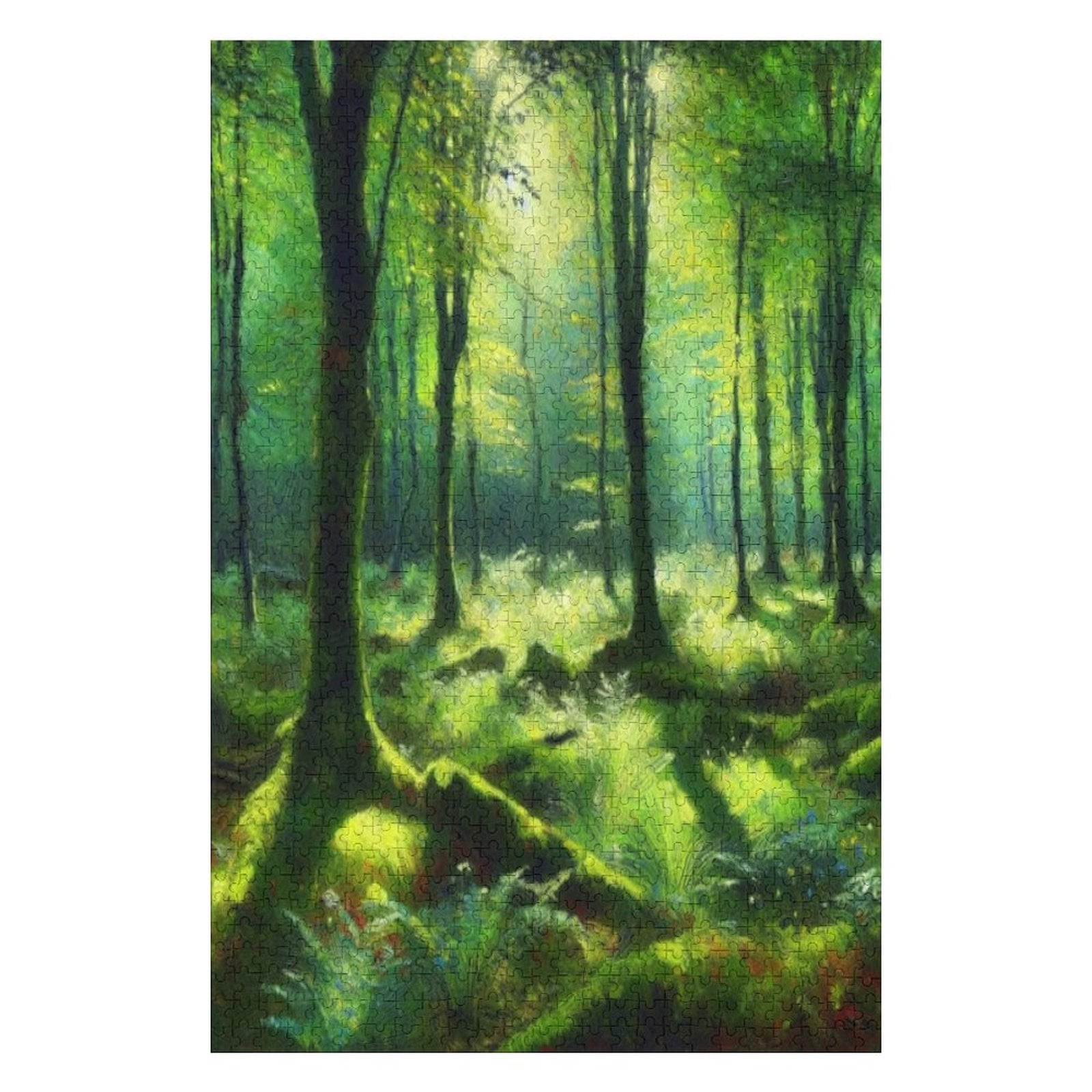 Jigsaw Puzzles Tranquil Green Forest In Stunning Impressionist Jigsaw ...