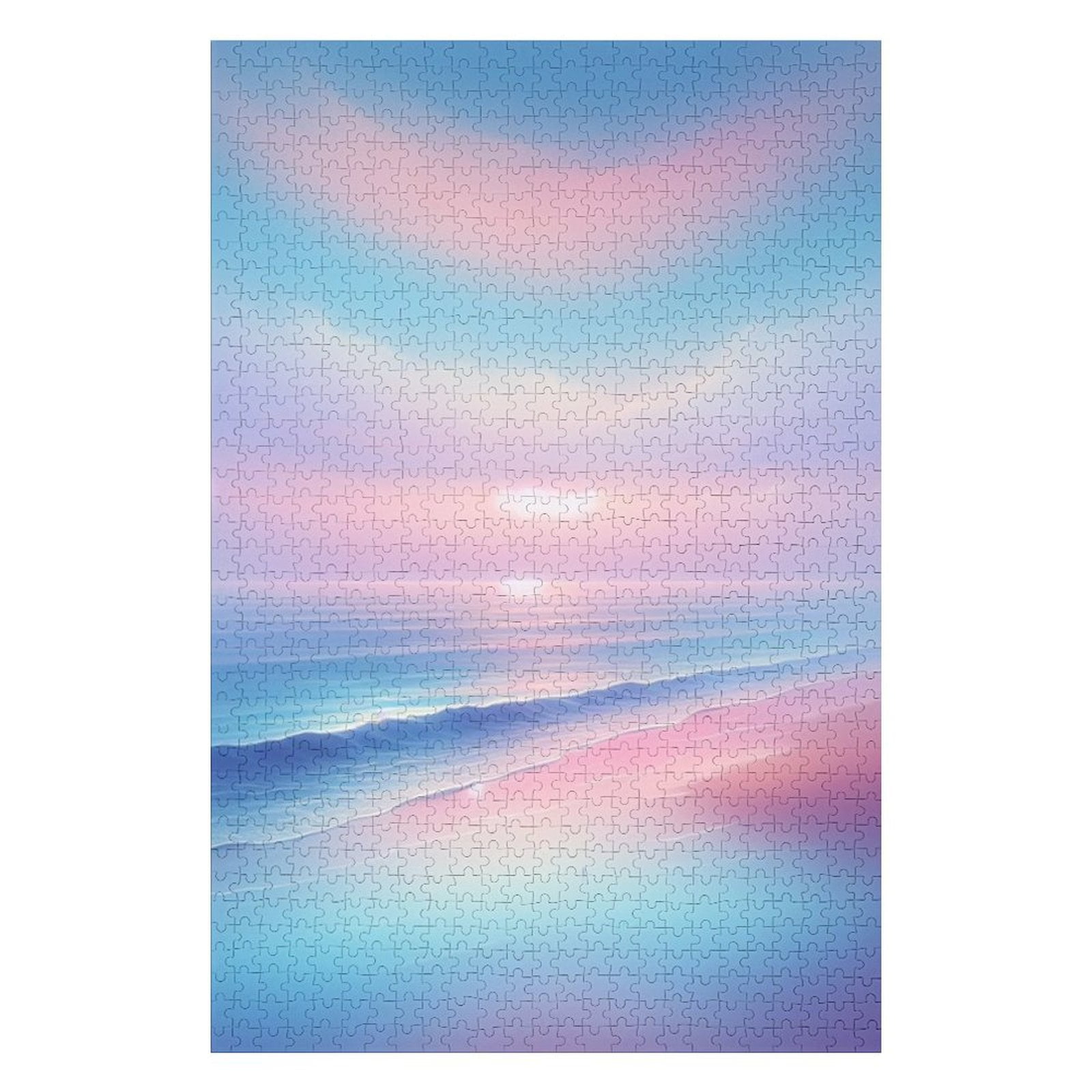 Jigsaw Puzzles Tranquil Ocean Scene In Soft Pastel Colors Jigsaw Puzzle ...