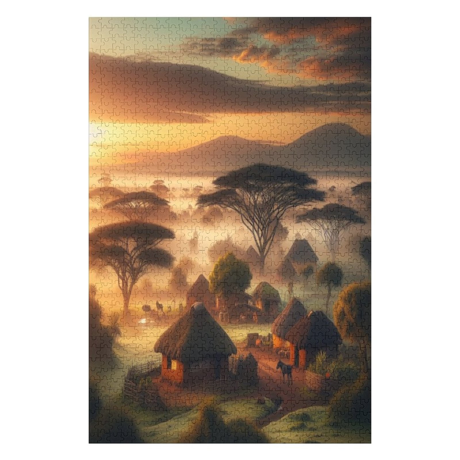 Jigsaw Puzzles Tranquil Rural 1000 Piece Wooden Puzzle For Adults 1000 ...