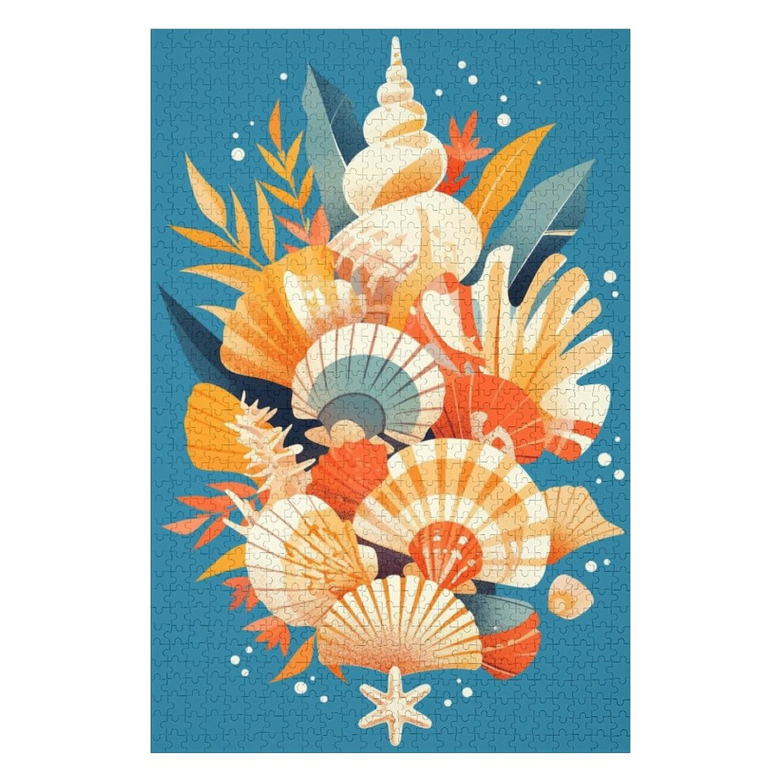 Jigsaw Puzzles - A Vibrant Arrangement of Various Seashells And Marine ...