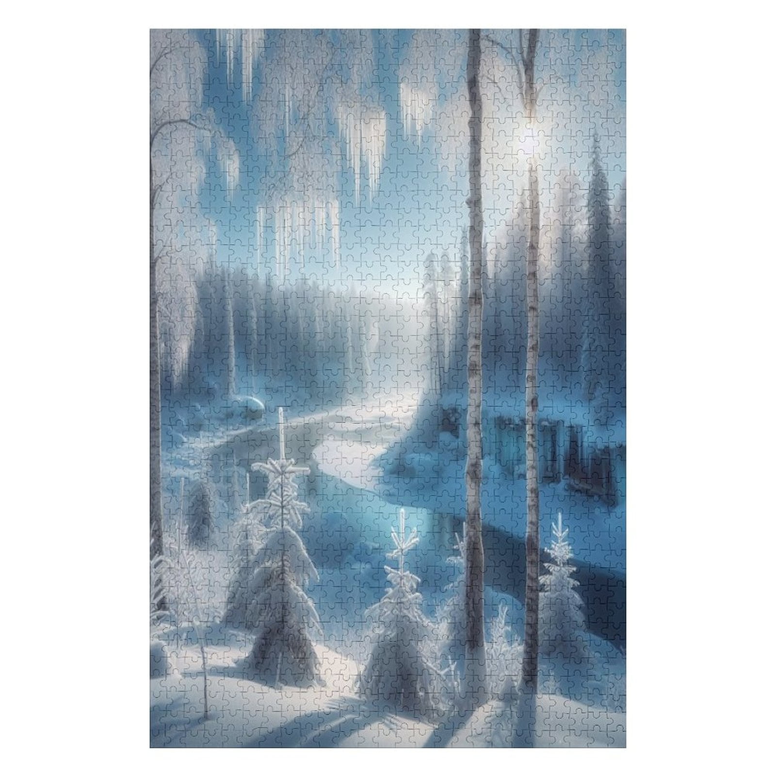 Jigsaw Puzzles Winter Wonderland Nature Scene Wooden 1000 Piece ...