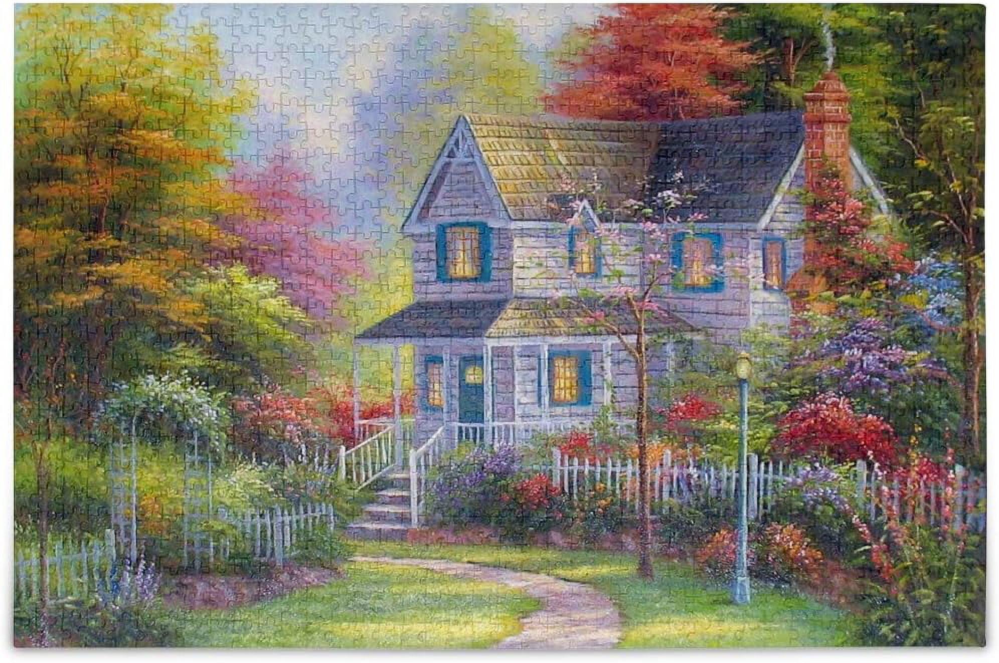 Jigsaw Puzzles for Adults 1000 Pieces Country Art Painting , Die-Cut ...