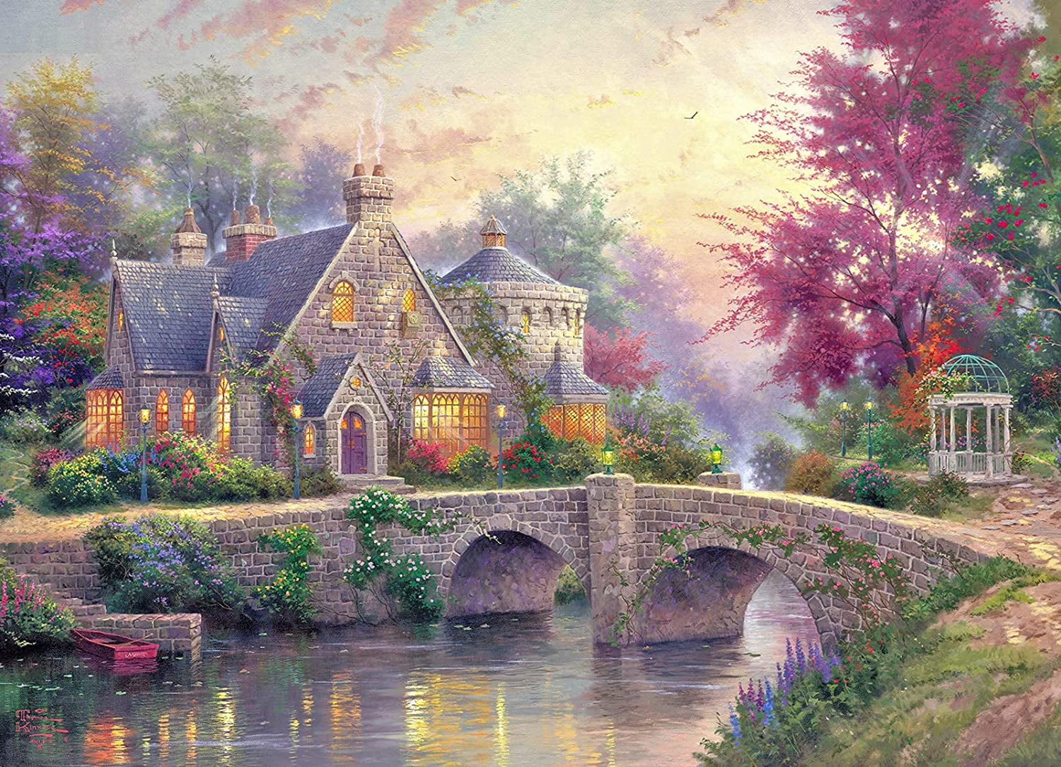 Jigsaw Puzzles for Adults 1000 Pieces Country House Puzzles Spring ...