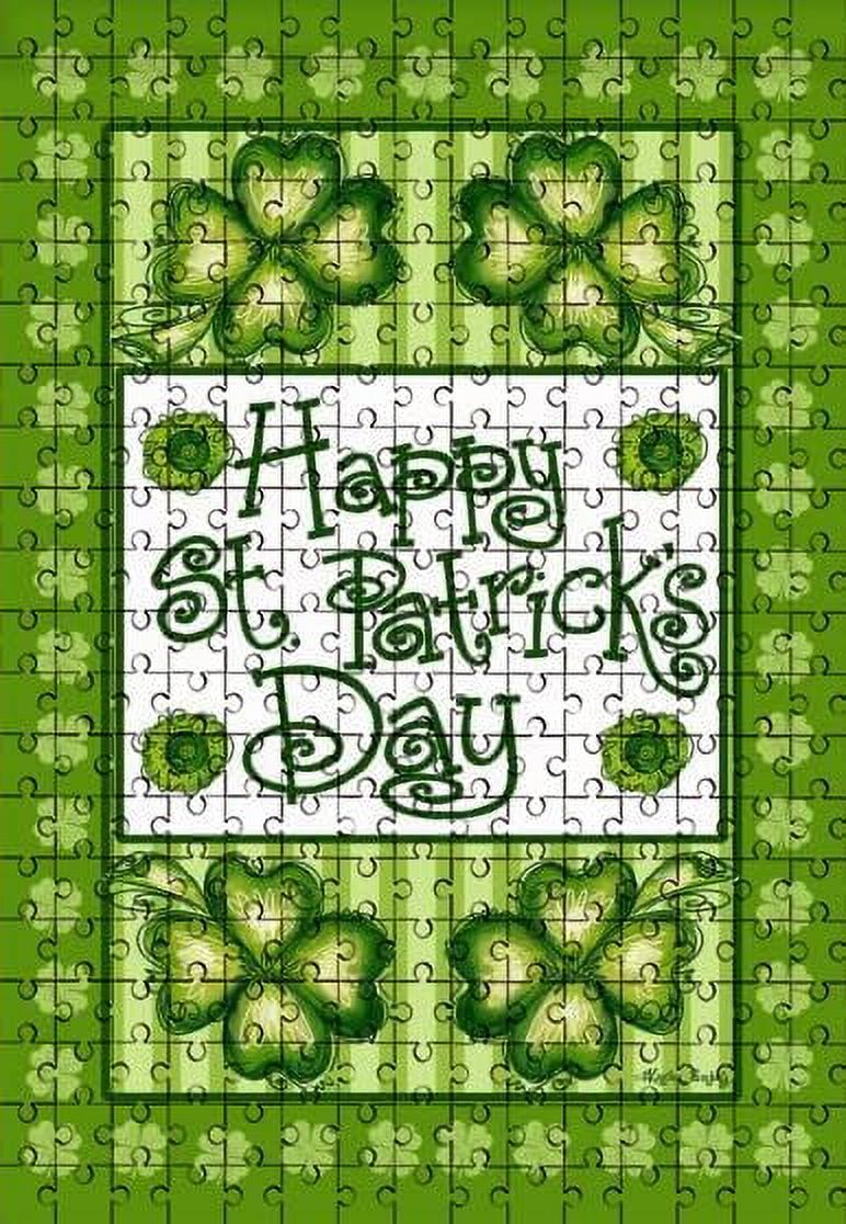 Jigsaw Puzzles for Adults 1000 Pieces Happy St. Patrick's Day Wooden ...