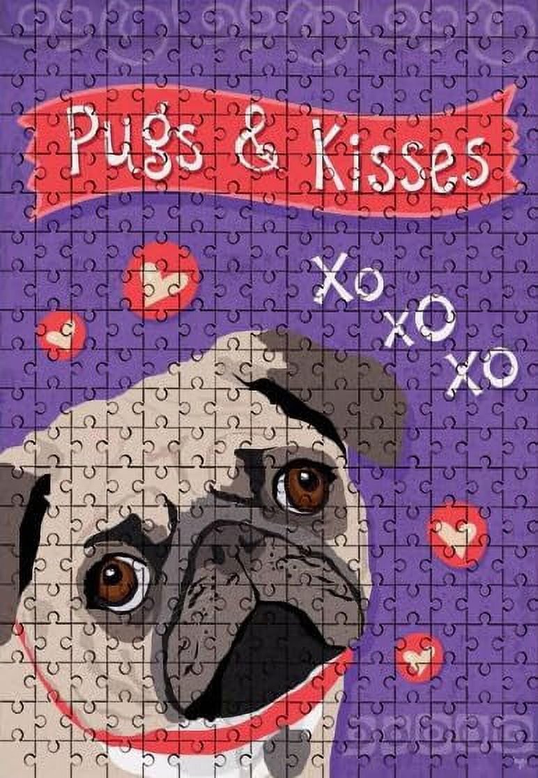 Jigsaw Puzzles for Adults 300 Pieces Pugs & Kisses Wooden Puzzle ...